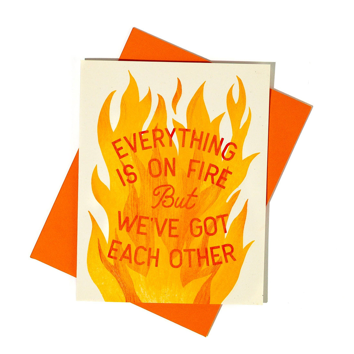 Everything Is On Fire Risograph Card – MEMO EVANSVILLE