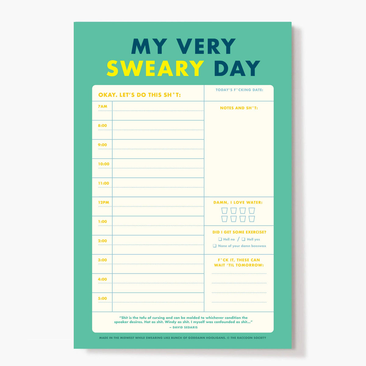My Very Sweary - Daily Planner Pad – MEMO EVANSVILLE